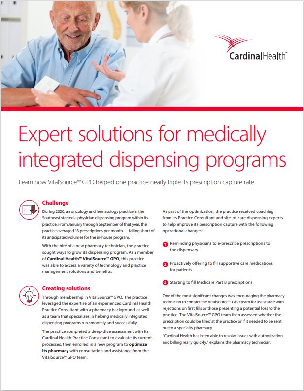 Expert solutions for medically integrated dispensing programs